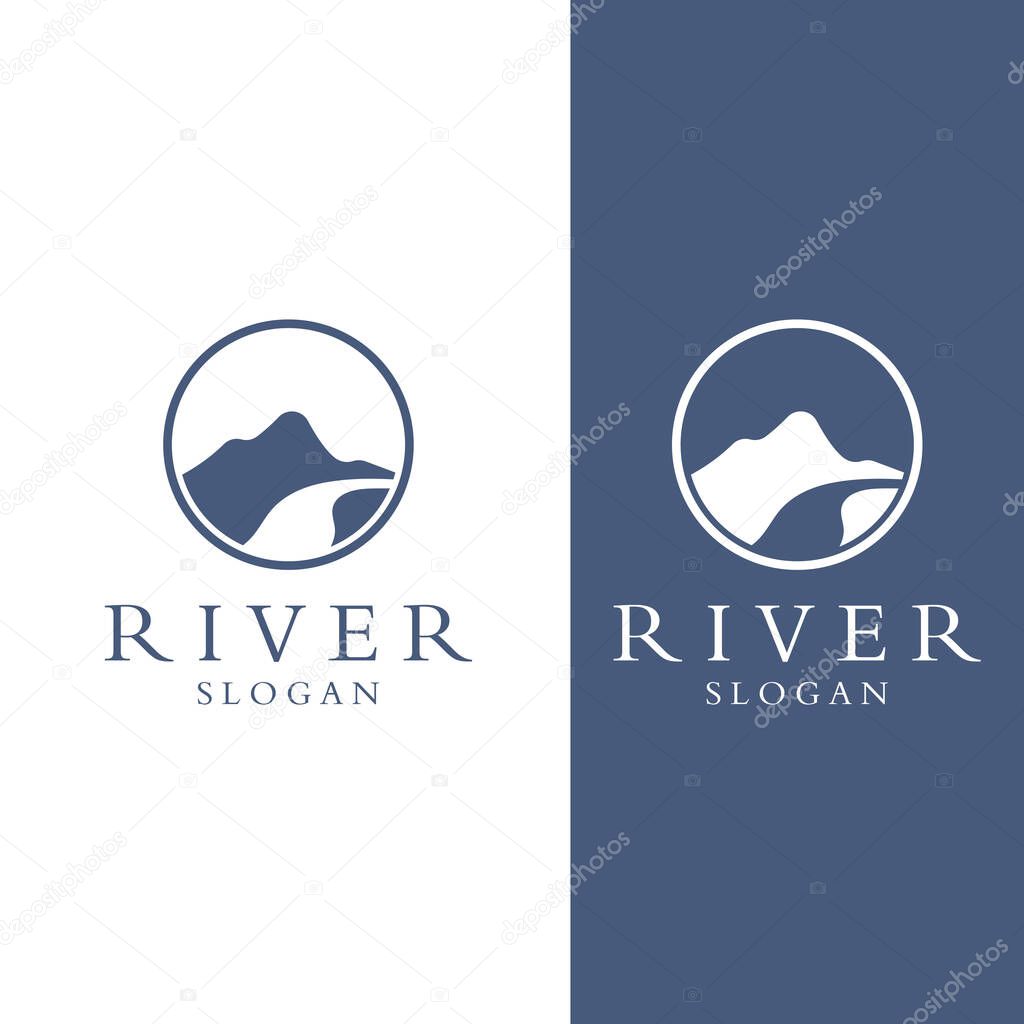 Logos de ríos, arroyos, riberas y arroyos. Logotipo del río con ...