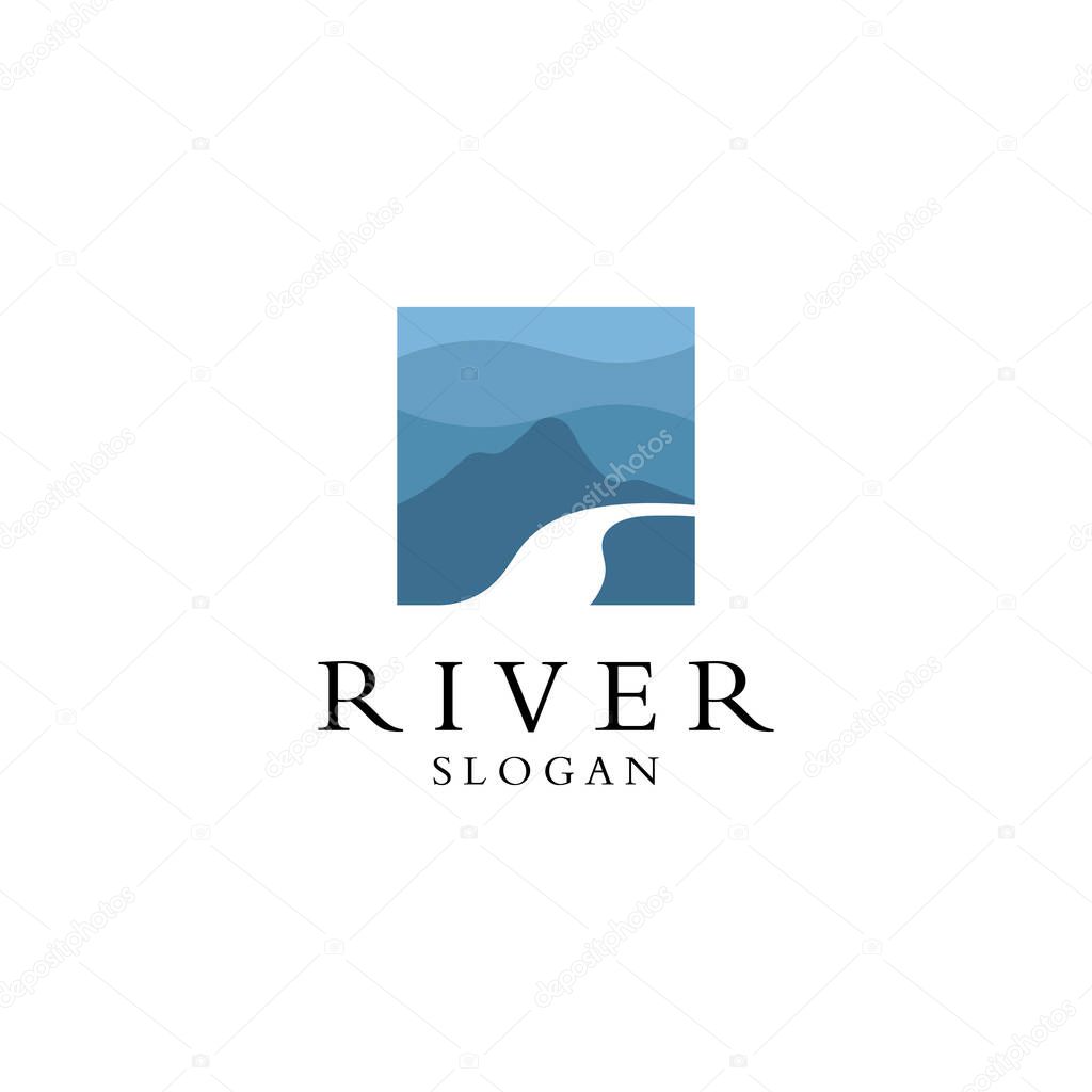 Logos de ríos, arroyos, riberas y arroyos. Logotipo del río con ...