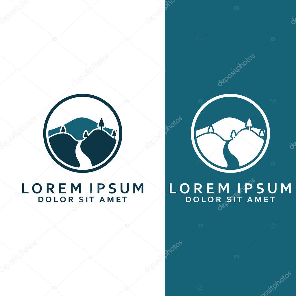 Logos de ríos, arroyos, riberas y arroyos. Logotipo del río con ...