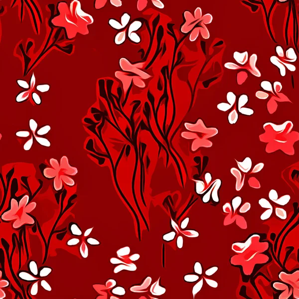 Red Floral Design Backgrounds