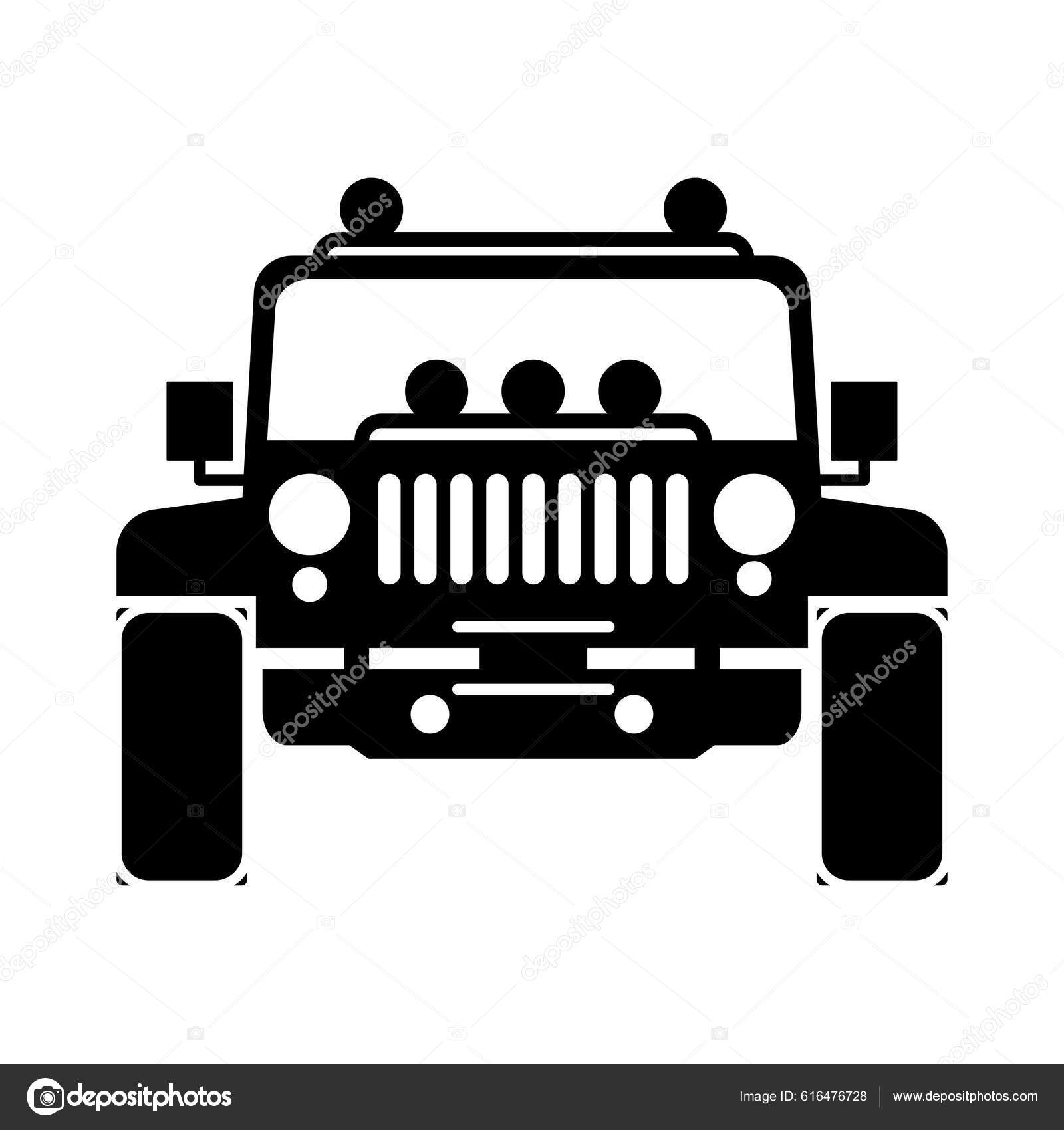 Jeep Vehicle Vector Illustration Transport White Background Stock ...