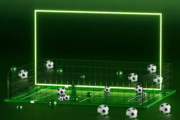 football 3d object in the abstract background, arena concept design ...