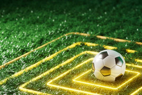 football 3d object in the abstract background, arena concept design ...