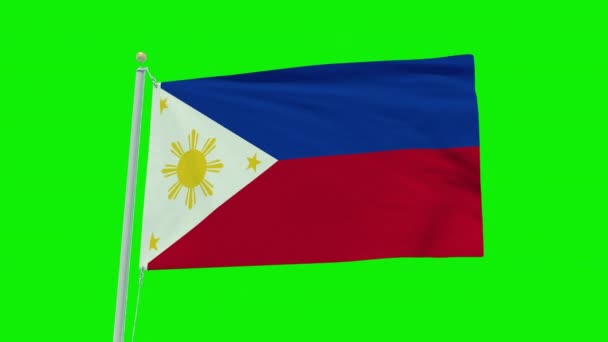 Seamless Loop Animation Philippines Flag Green Screen Background ...