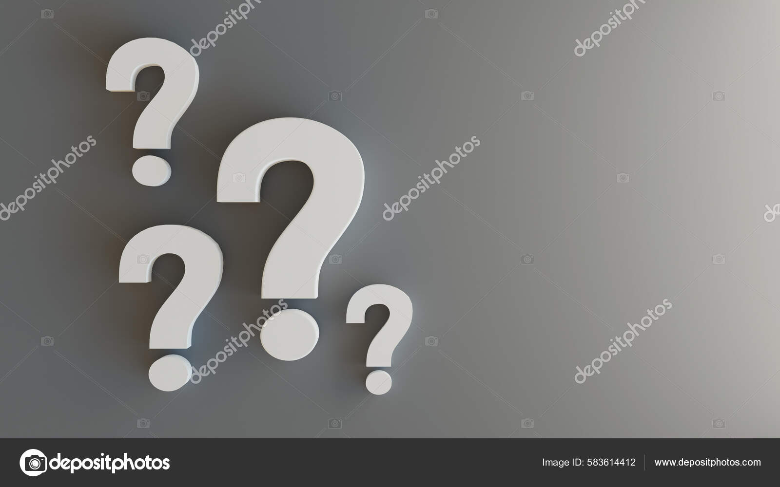 Question Marks White Background — Stock Photo © meshcube #583614412