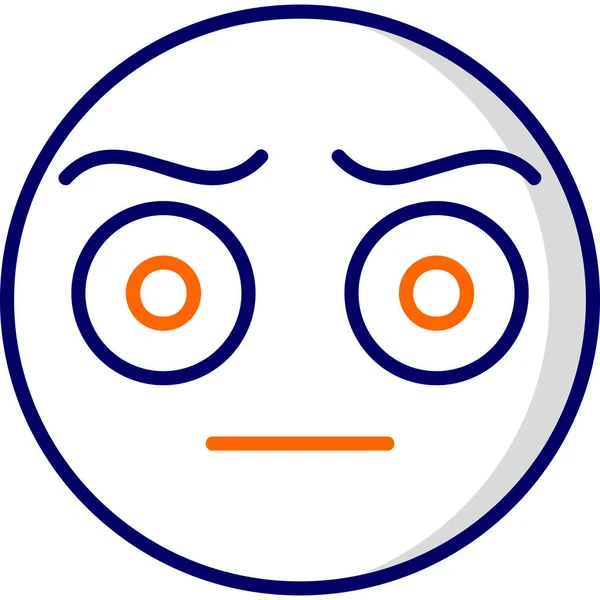 Perplexed Face Emoticon Web Simple Illustration Stock Vector Image by ...