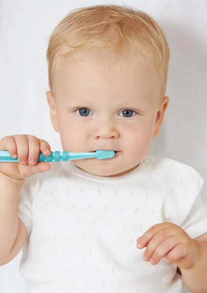 Baby brushing teeth Stock Photos, Royalty Free Baby brushing teeth ...
