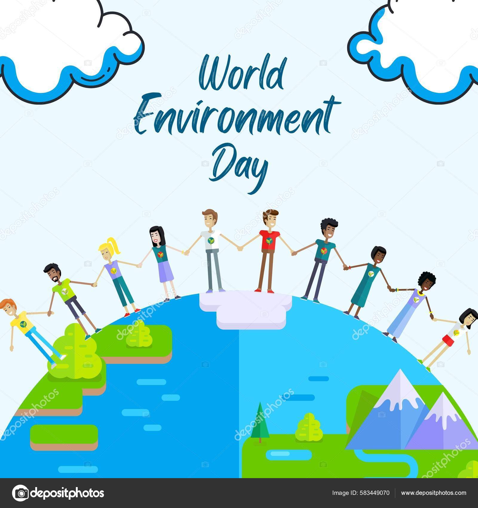 World Environment Day Art Graphic Design Stock Illustration by ...