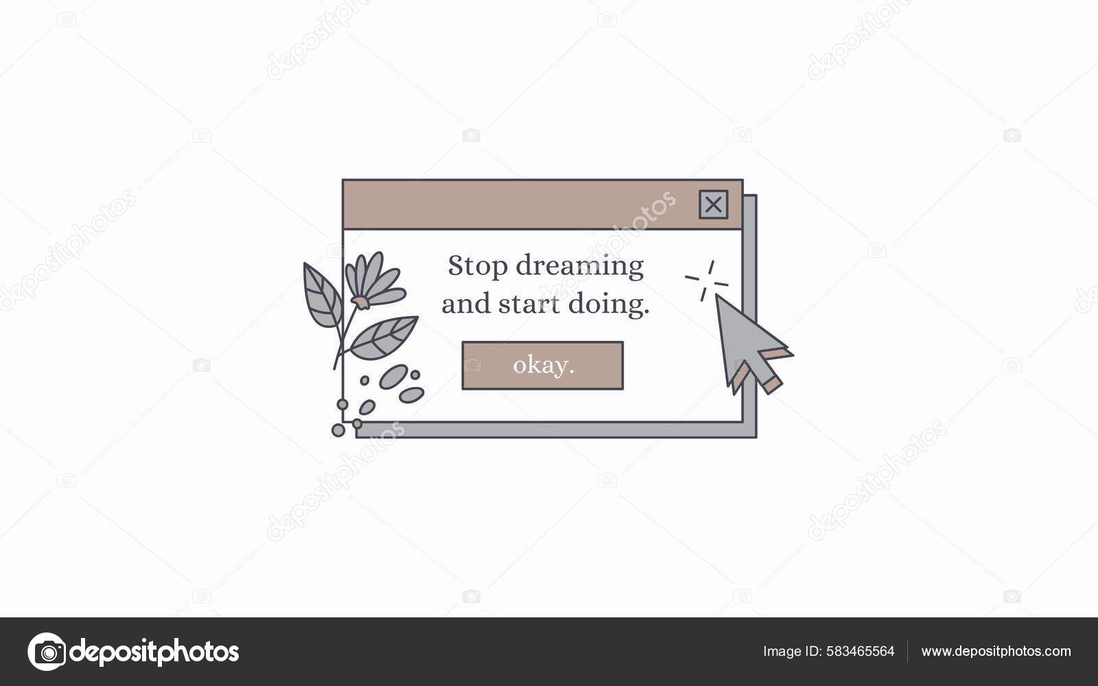 Retro Reminder Pop Message Box Quote Desktop Wallpaper — Stock Photo ...