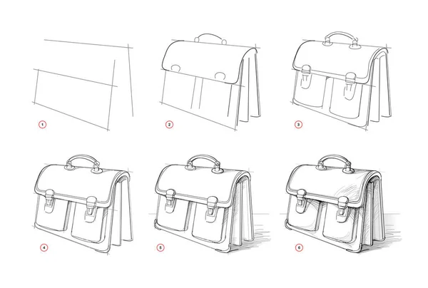 Image vectorielle Page Montre Comment Apprendre Dessiner Des Croquis ...