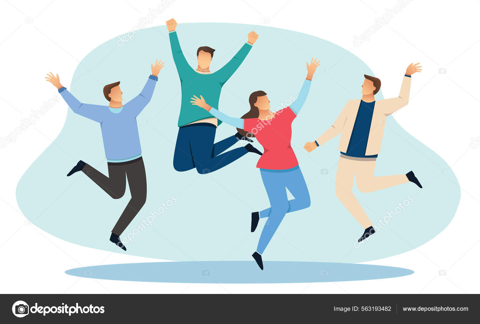 People Celebrate Vector Illustration Stock Vector by ©h.santima.gmail ...