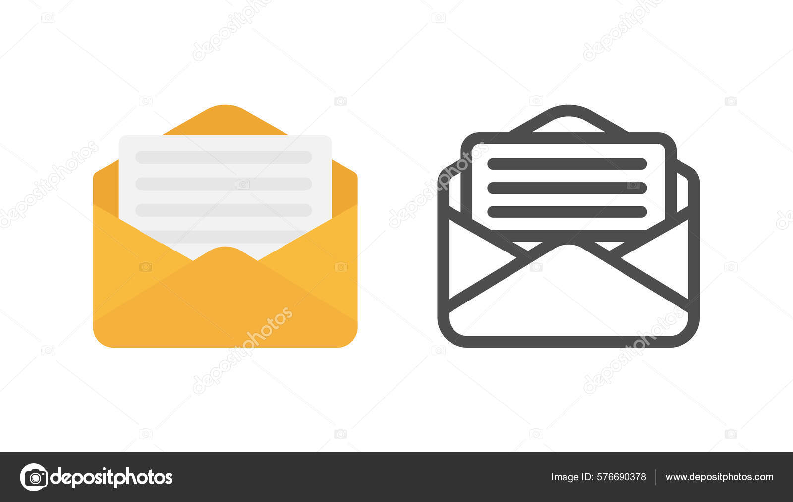 Email Notification Icon Sign Vector Design White Background Email Inbox ...