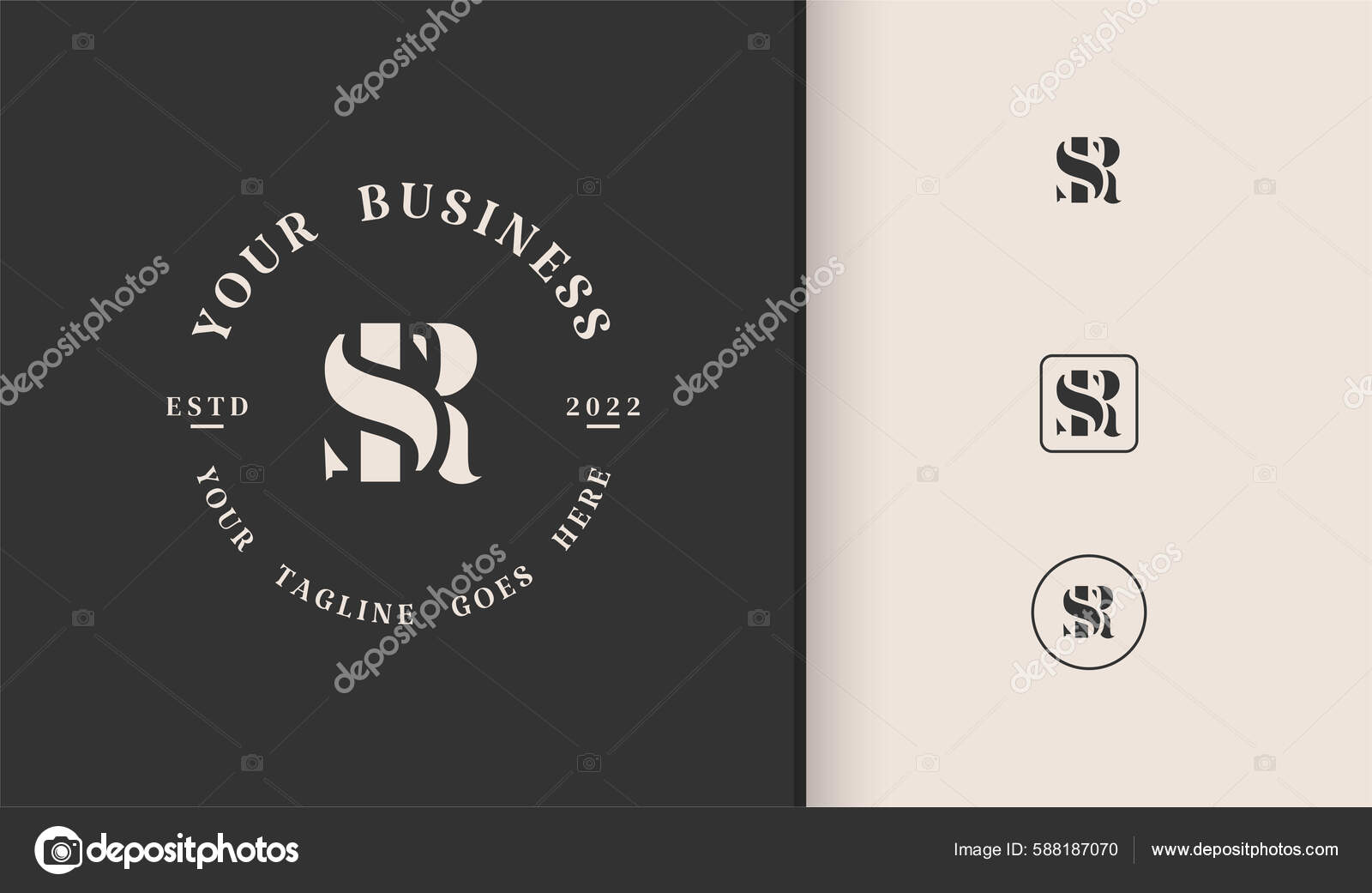 Classic Logo Letter Writing Circle Stock Vector Image by ©mineart1995 ...