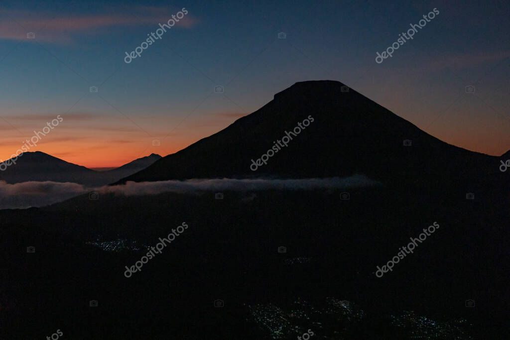 The peak of Sikunir, Dieng is a spot to watch the stunning Golden ...