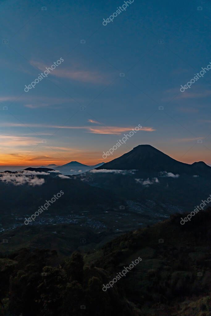 The peak of Sikunir, Dieng is a spot to watch the stunning Golden ...