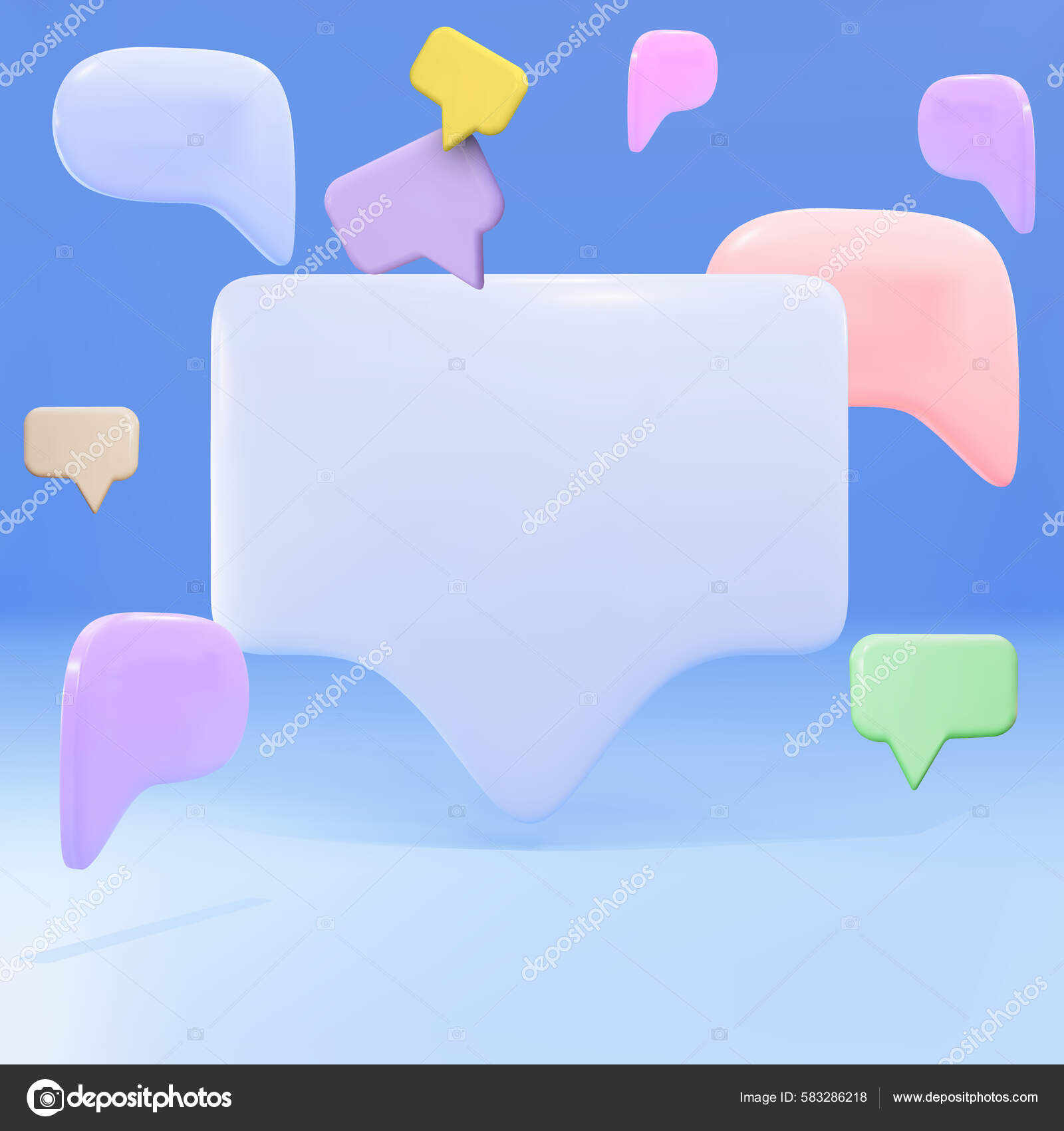 Empty Popup Message Speech Bubbles Stock Vector by ©SoRrOw_CrY 583286218