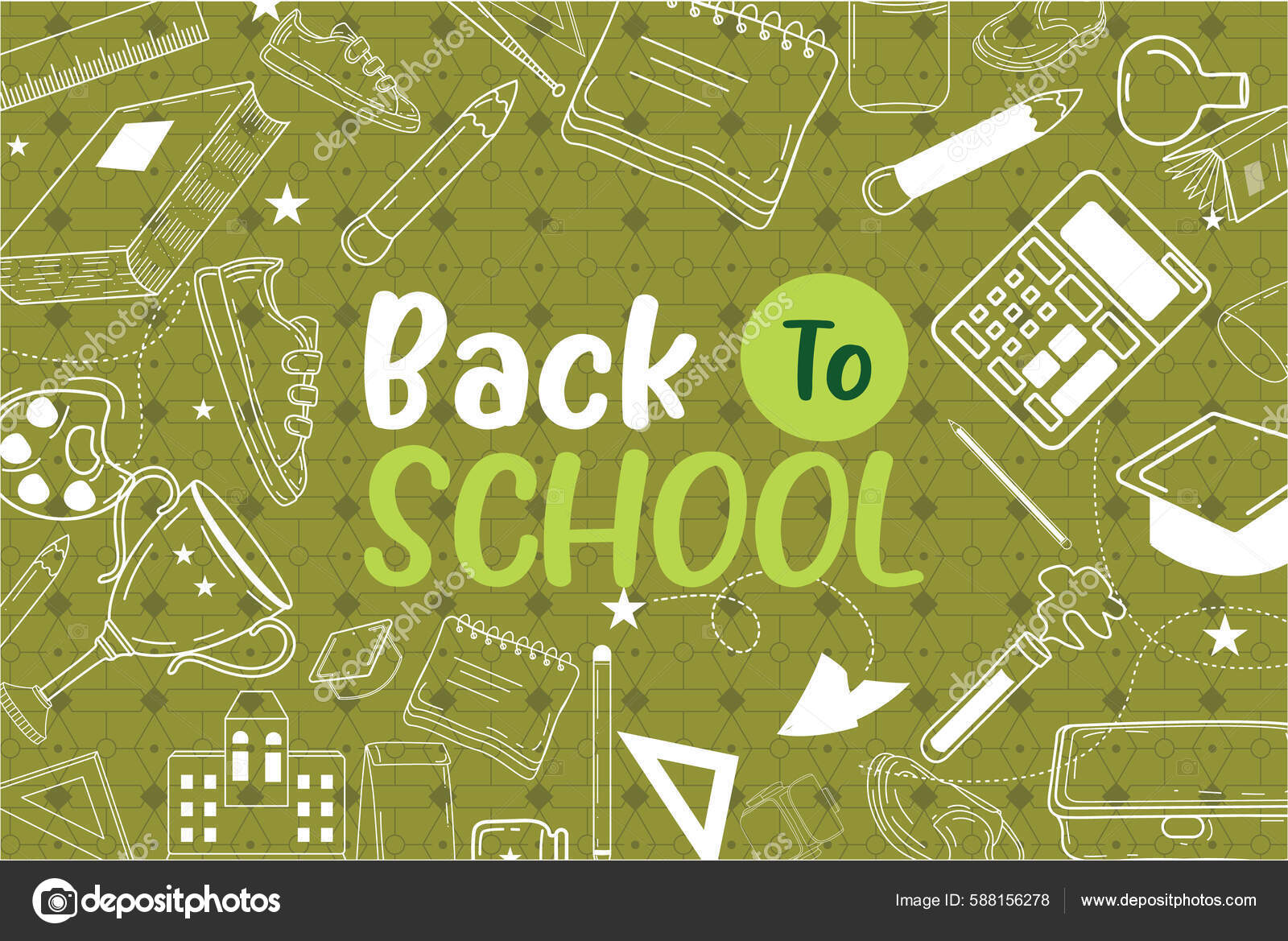 Back School Doodle Elements Background Stock Vector by ©Art-Hub 588156278