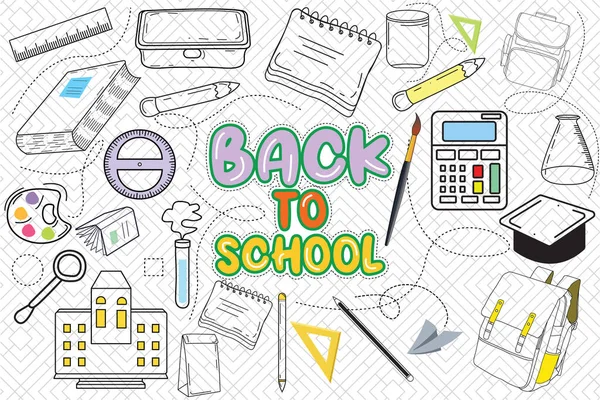 Back School Doodle Elements Background Stock Vector by ©Art-Hub 588156278