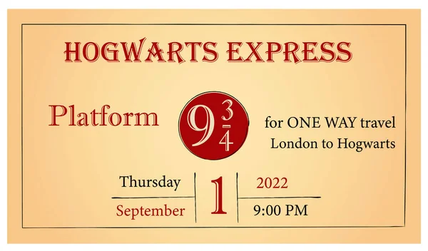 Platform 9 34 Ticket
