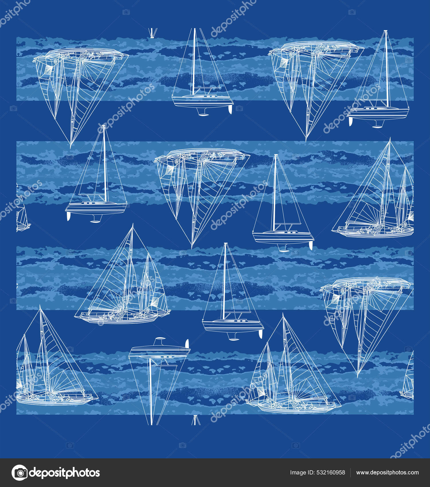 Blue Background Patterns Sailing Ships Ships Yachts Boats Sailboats Sea ...
