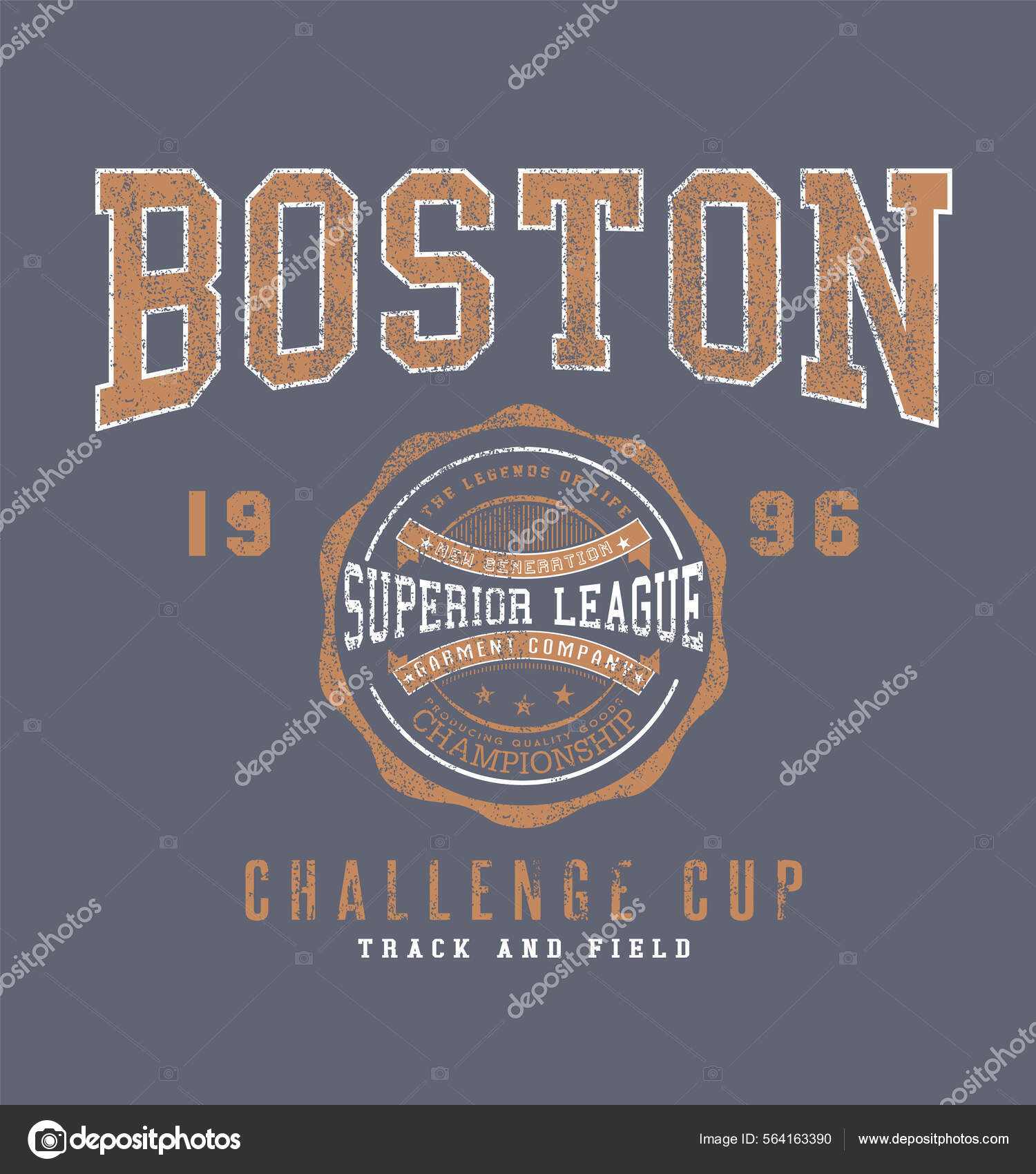 Banner Vintage Con Estilo Boston Ilustración Vectorial Vector de stock ...