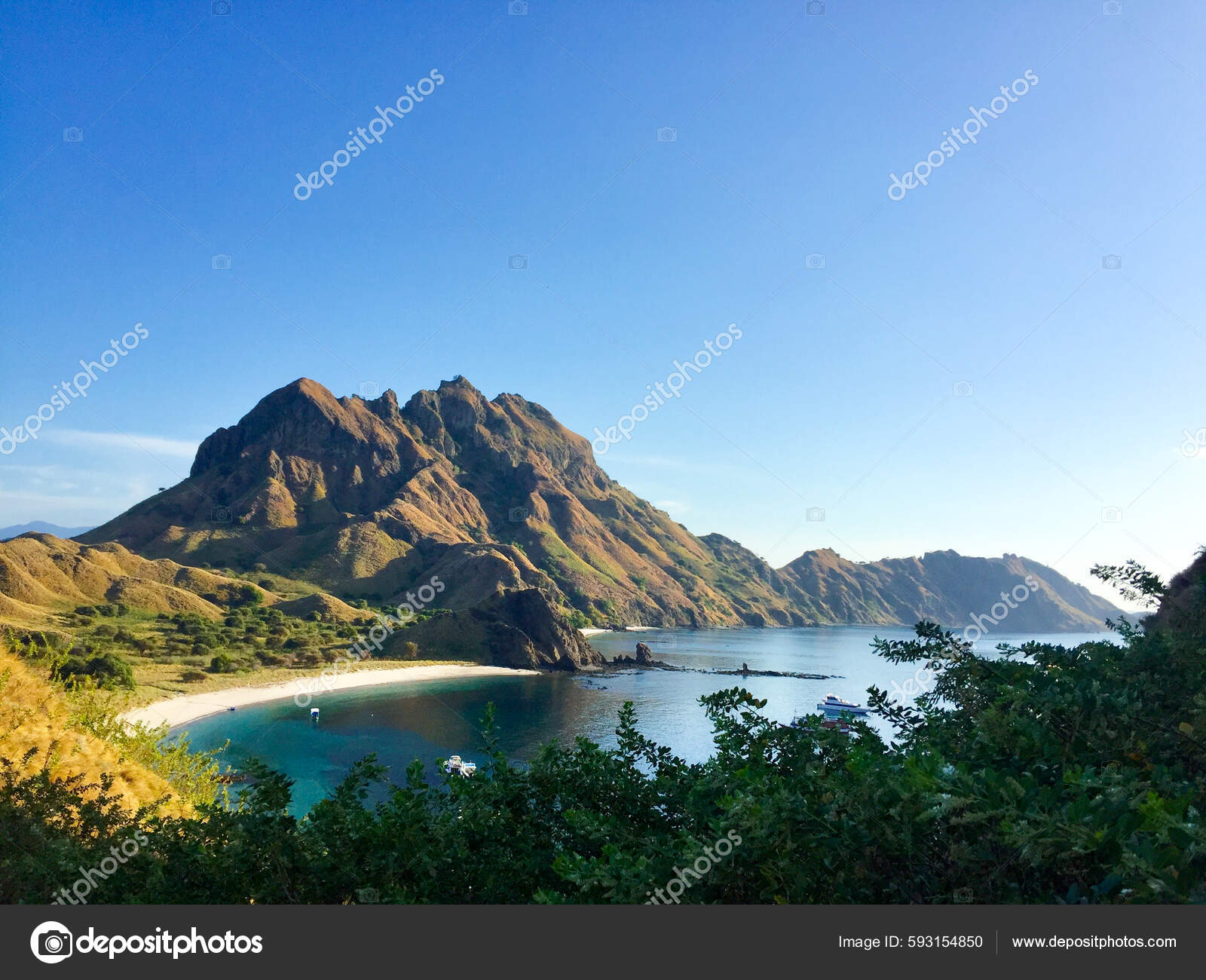 Top View 'Padar Island' Morning Komodo Island Komodo National Park ...