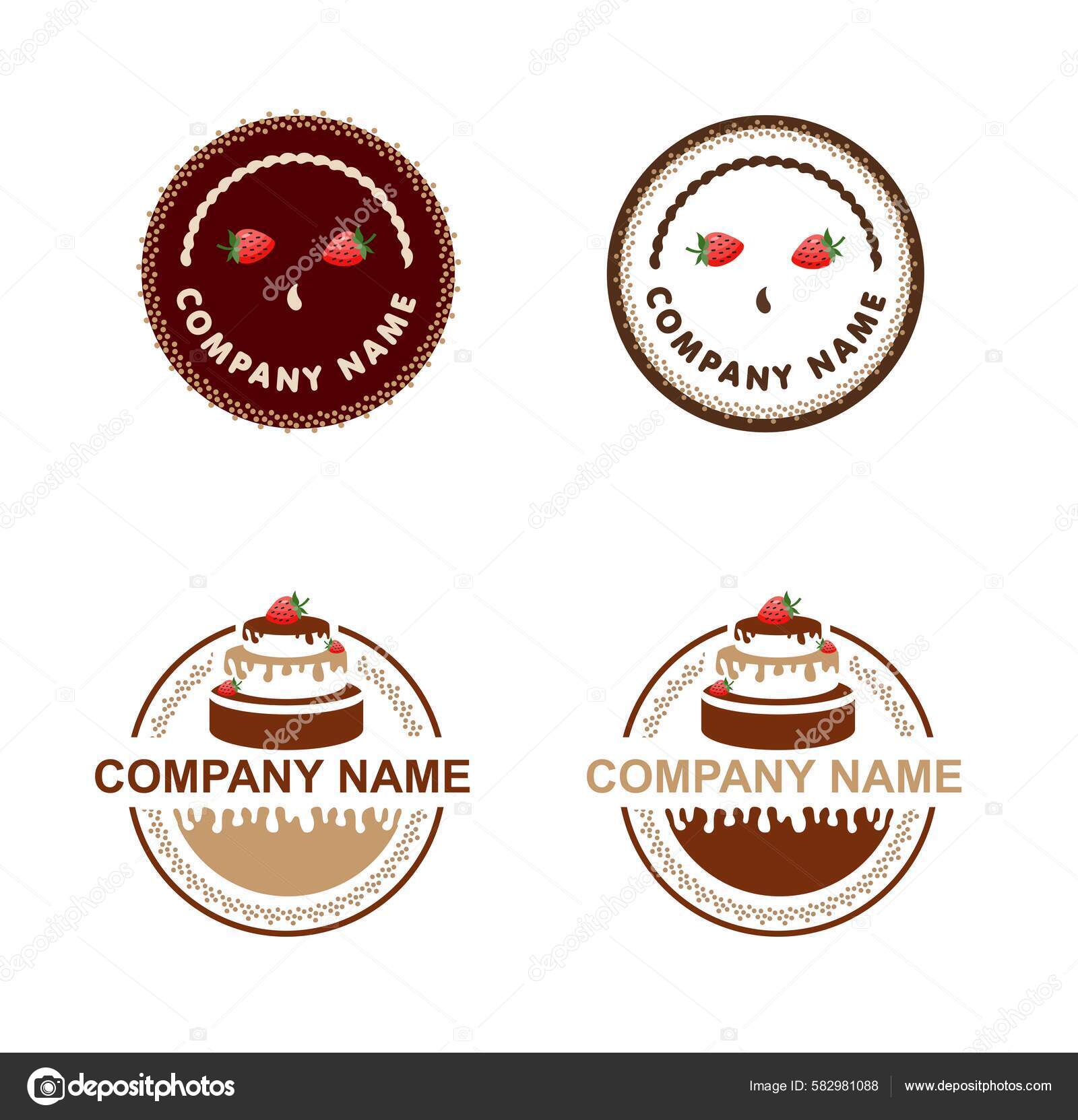 Set Logo Confectionery Coffee Shop Tea Room Chocolate Cafe Big Stock ...