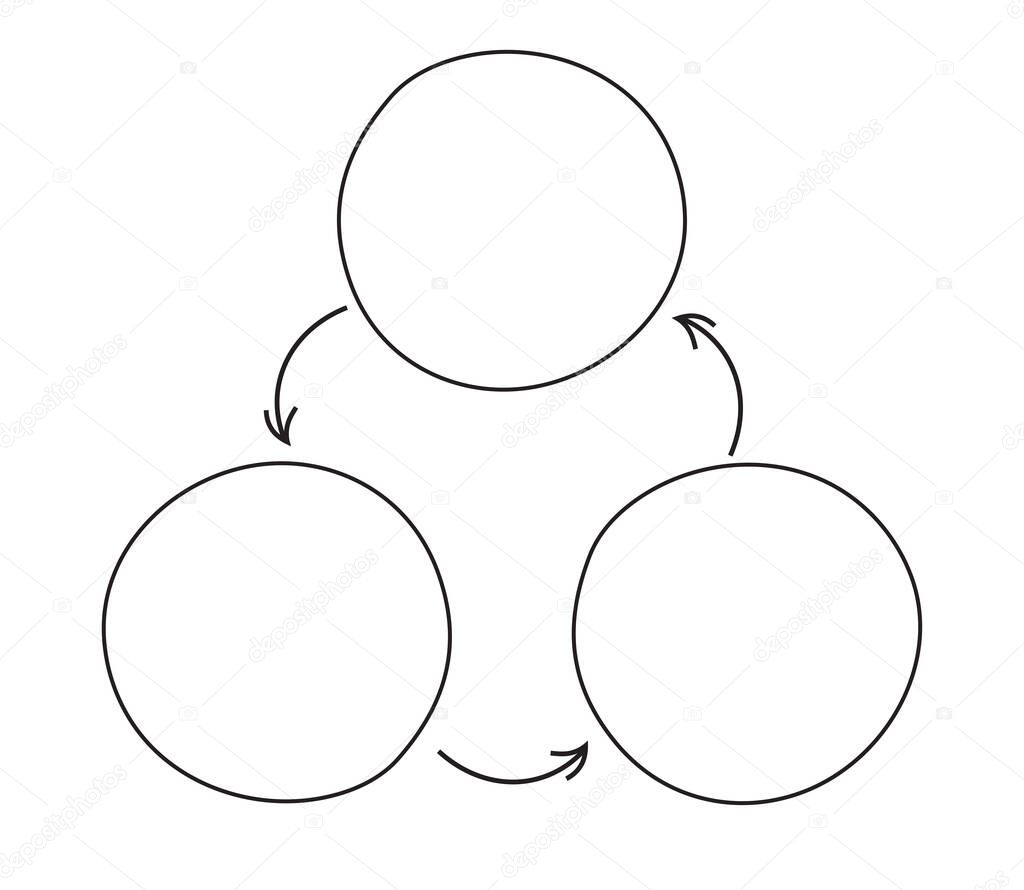 Diagrama gráfico vectorial plantilla tres círculo Vector de Stock de ...