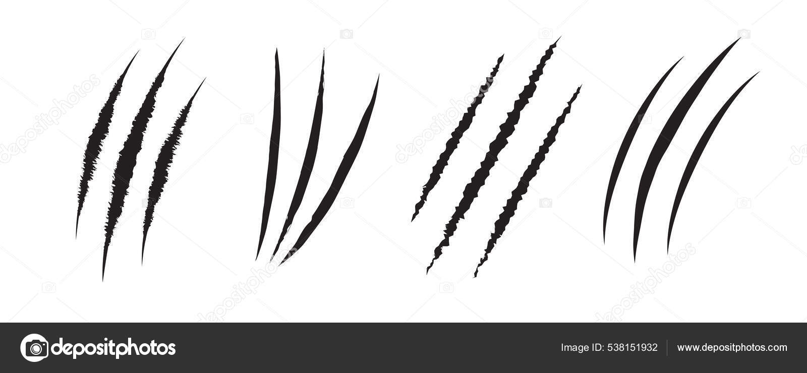 Cat scratch vector set isolated on white background Stock Vector by ...