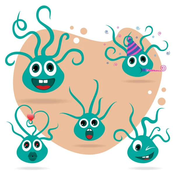 Happy Bacteria Clipart
