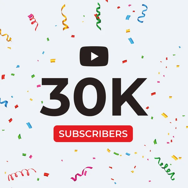 100,000 30k subscribers Vector Images | Depositphotos
