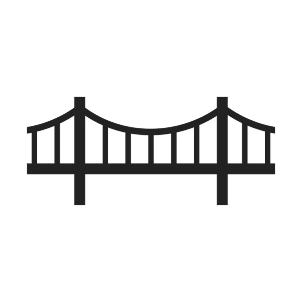 Bridge Black White Icon Vector Illustration Bridge Bridge Sign Symbol ...