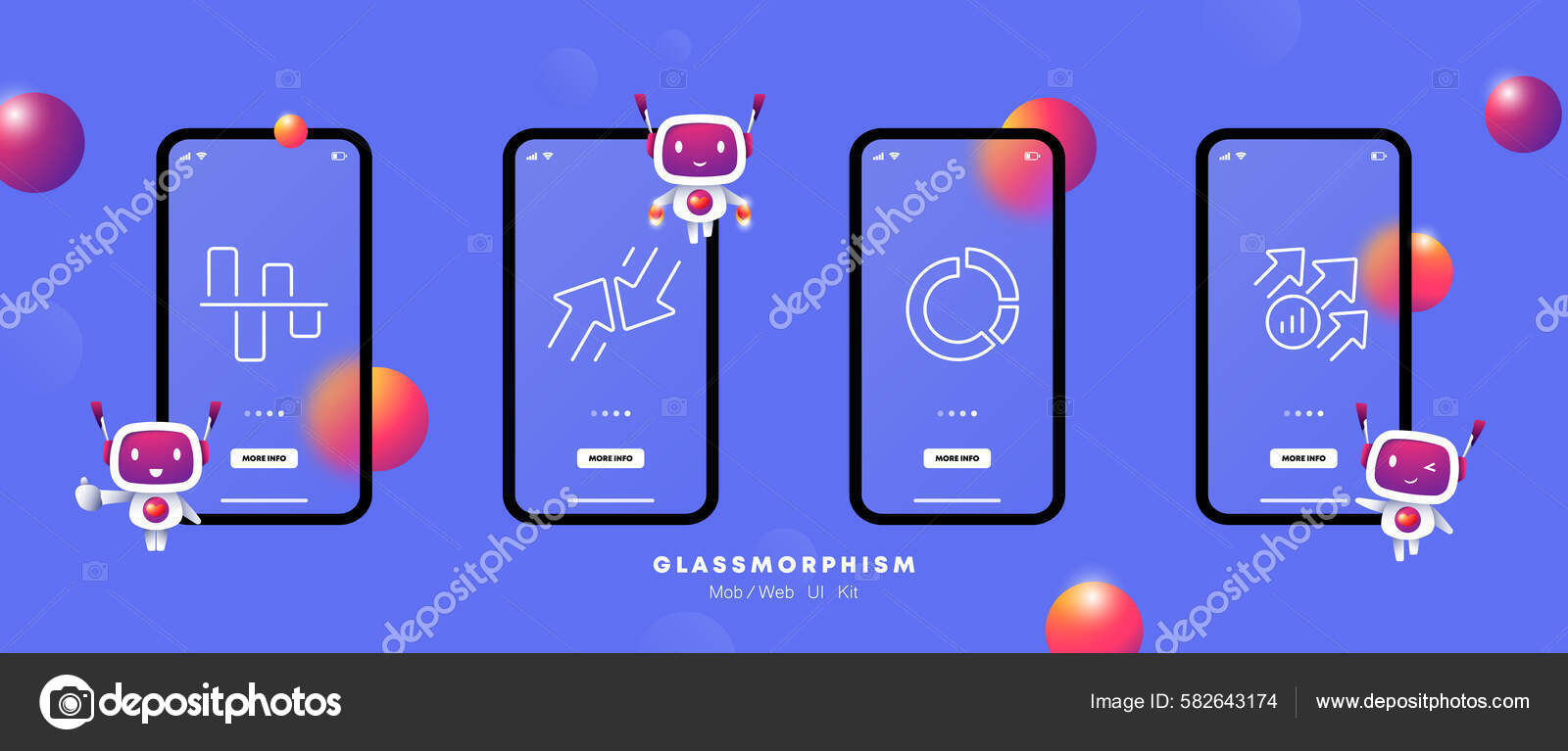 Chart Set Icon Digram Arrows Pillars Data Analysis Analytics Pie Stock ...