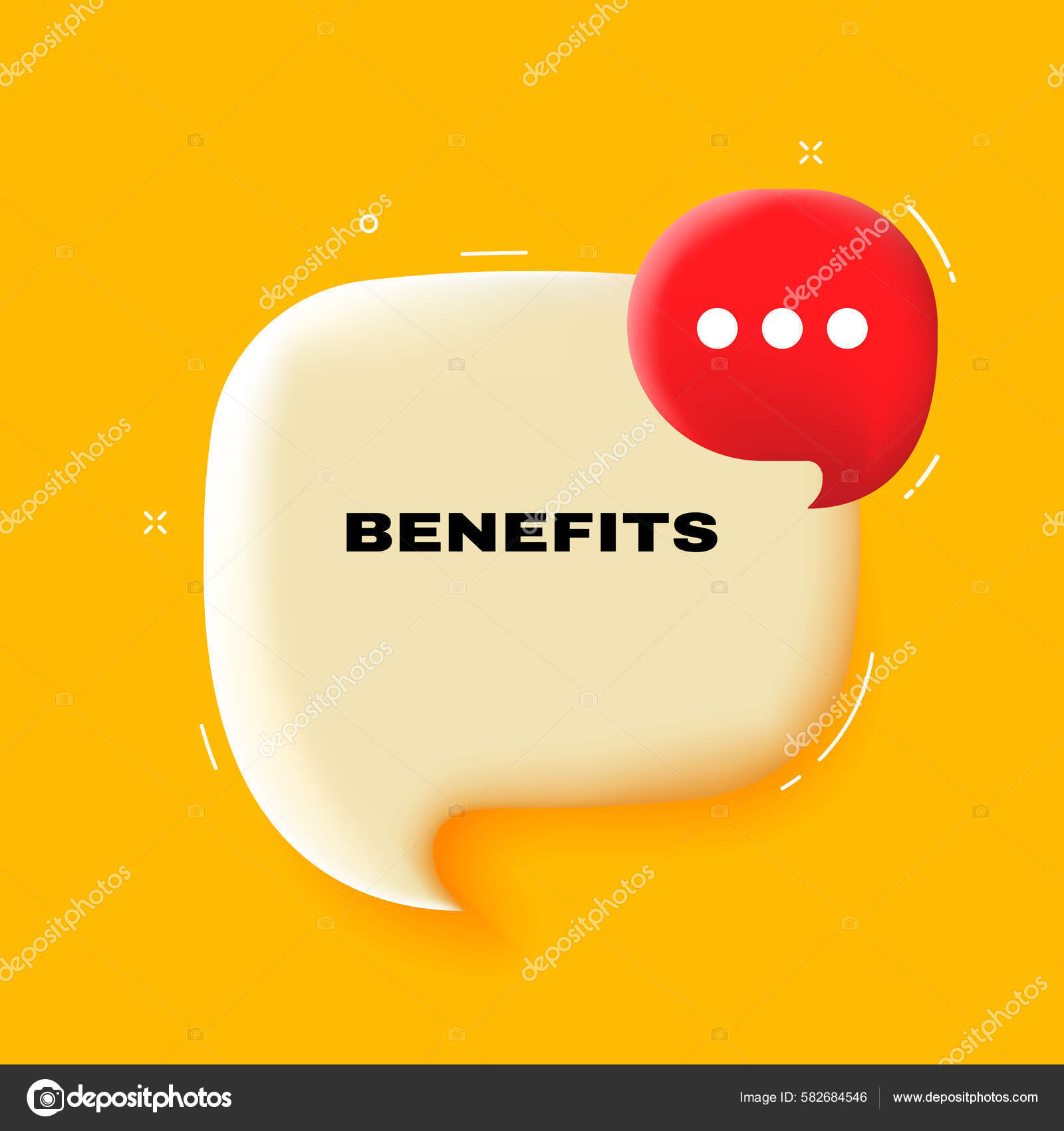Benefits Speech Bubble Benefits Text Illustration Pop Art Style Vector ...
