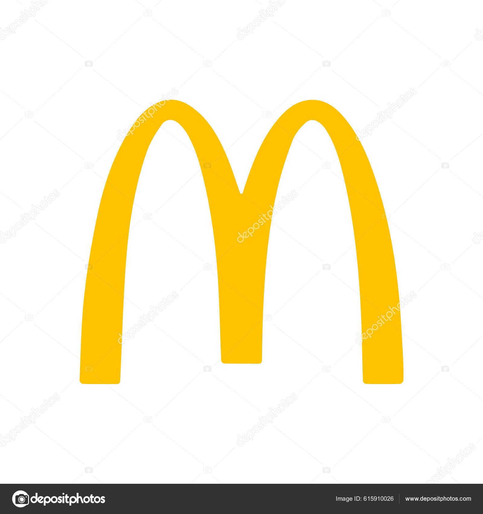 Mcdonalds Logotype White Background Public Catering Chain Fast Food ...