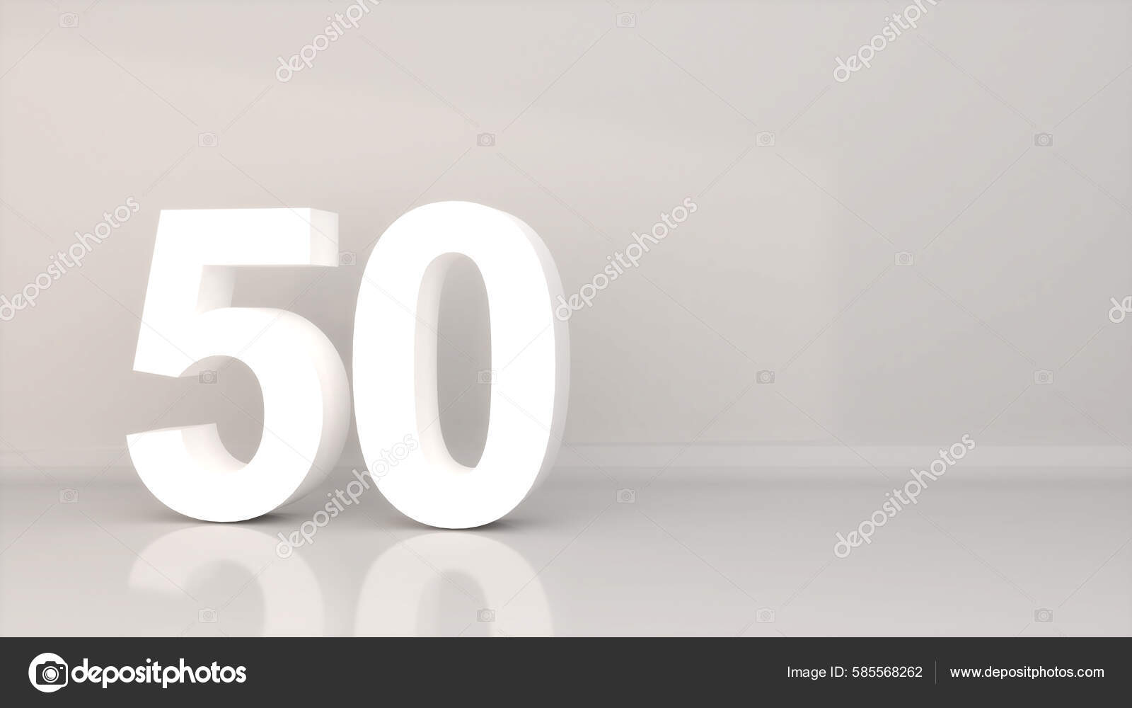 Number Fifty White Background Rendering Stock Photo by ©oselote 585568262