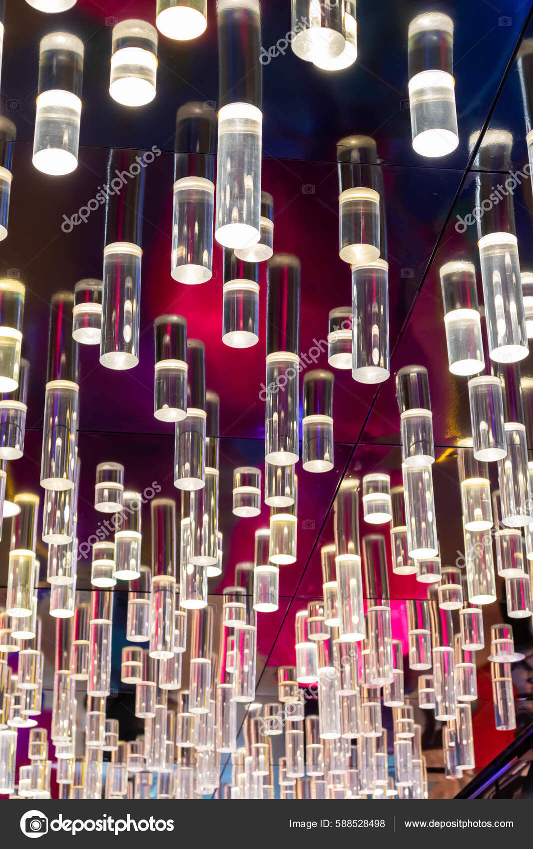 Acrylic Rod Reflector Many Cylindrical Clear Acrylic Rods Ceiling ...