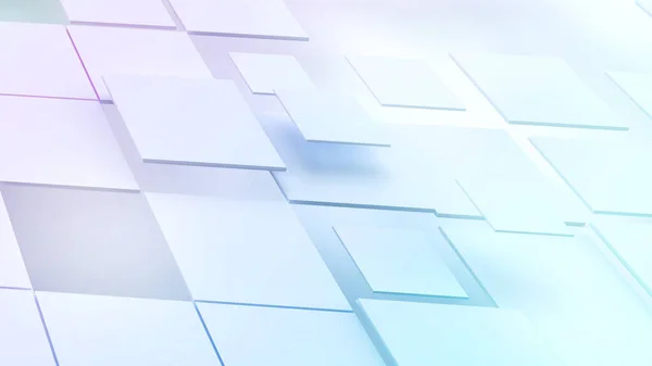 white technology square shape,science and technology concept,3d ...