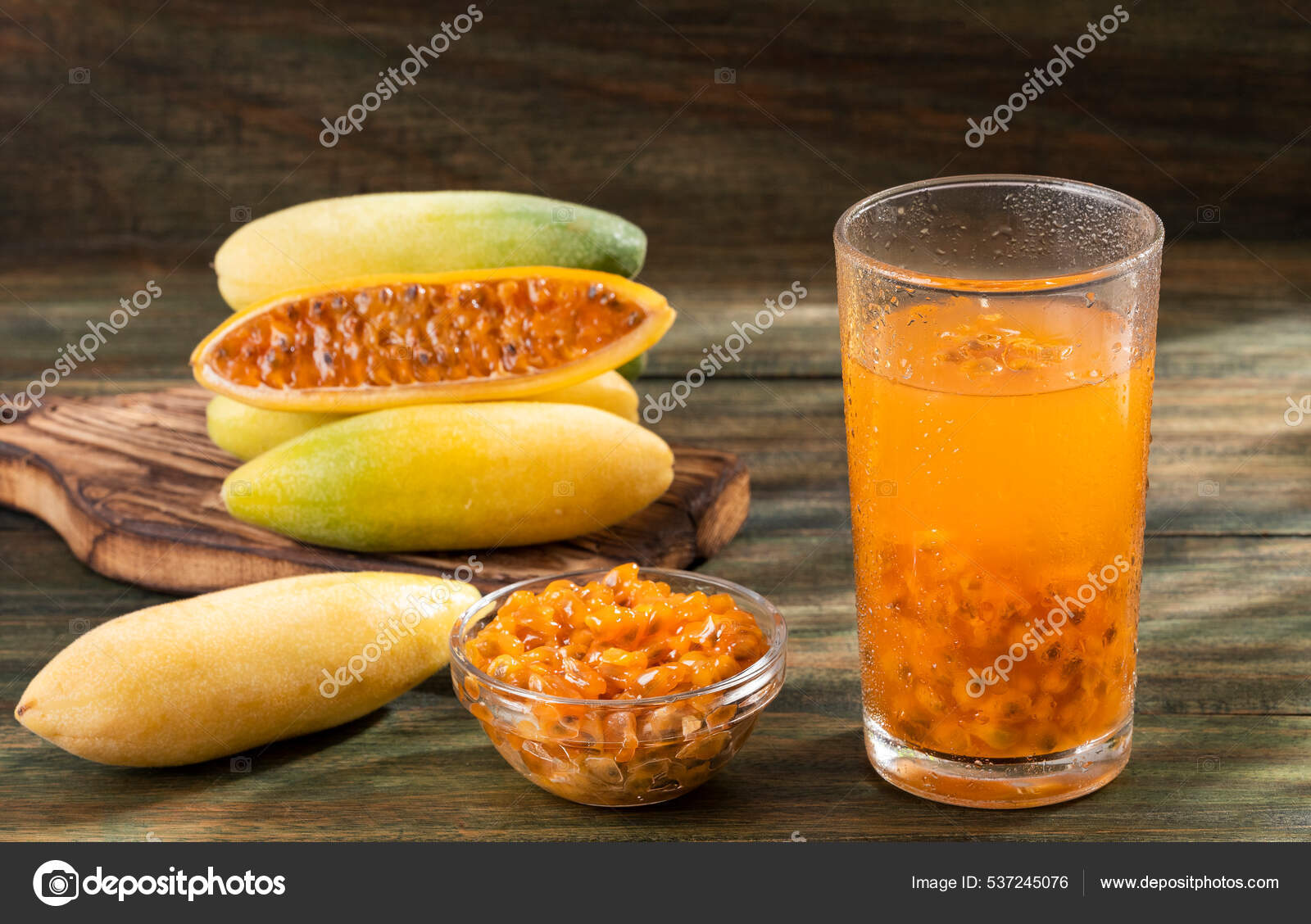 Passiflora Tripartita Tropical Curuba Juice Healthy Food — Stock Photo ...