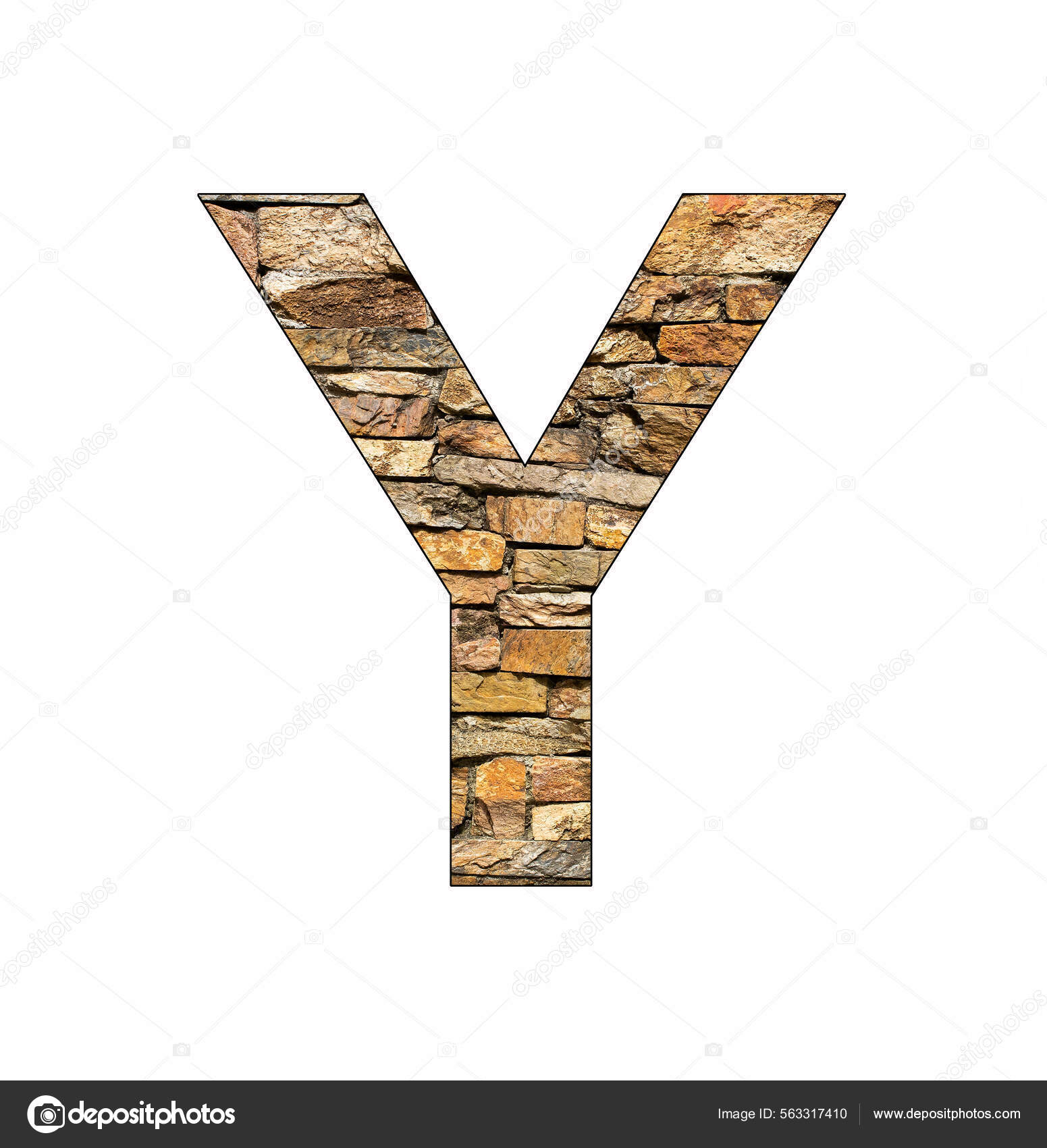 Letter Rustic Stone White Background — Stock Photo © Luisecheverriurrea ...