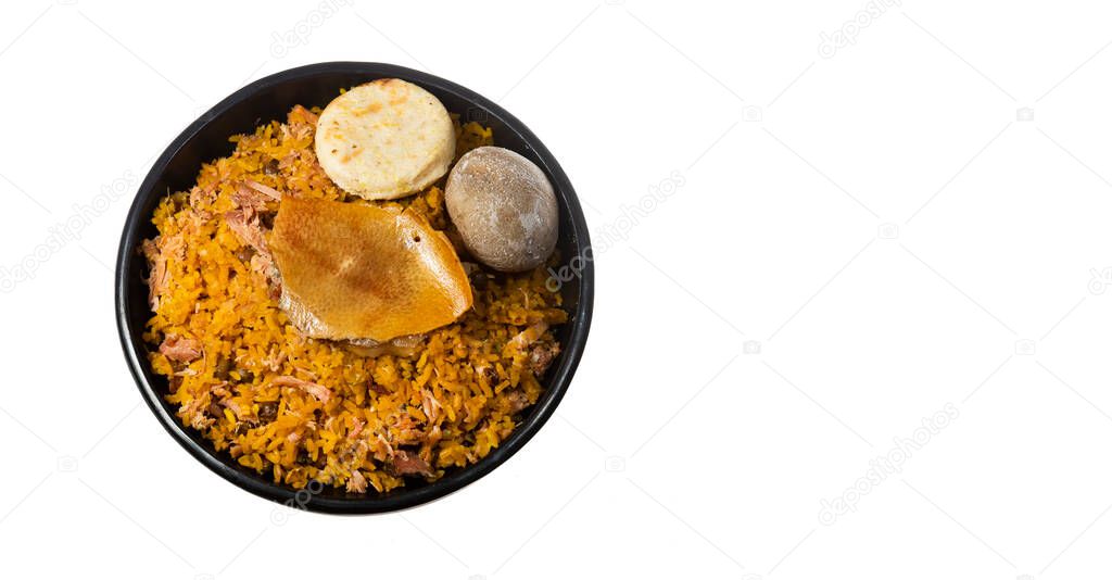 Tolimense lechona con arroz - Plato típico colombiano 2022
