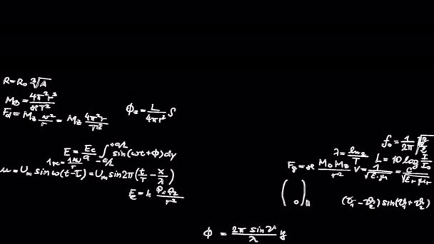 Mathematical Formulas Background Transparent Background Stock Video ...