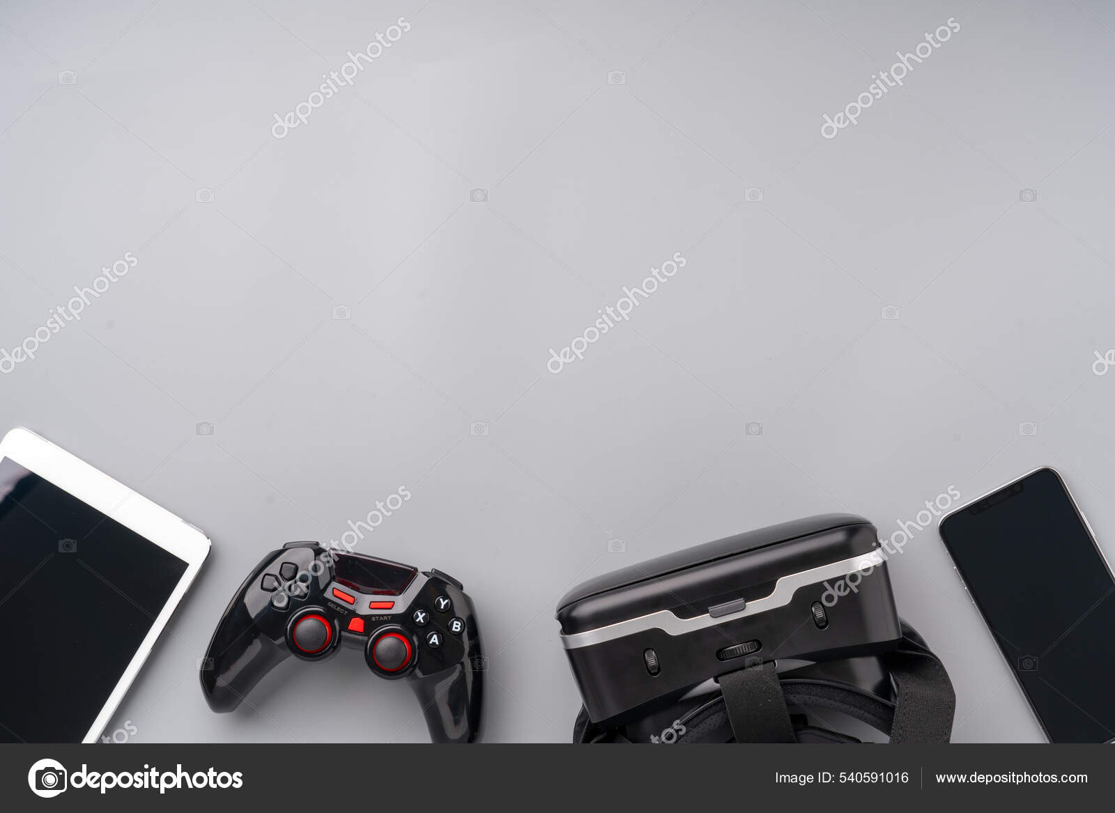 Virtual Reality Technology Game Table Top View — Stock Photo ...