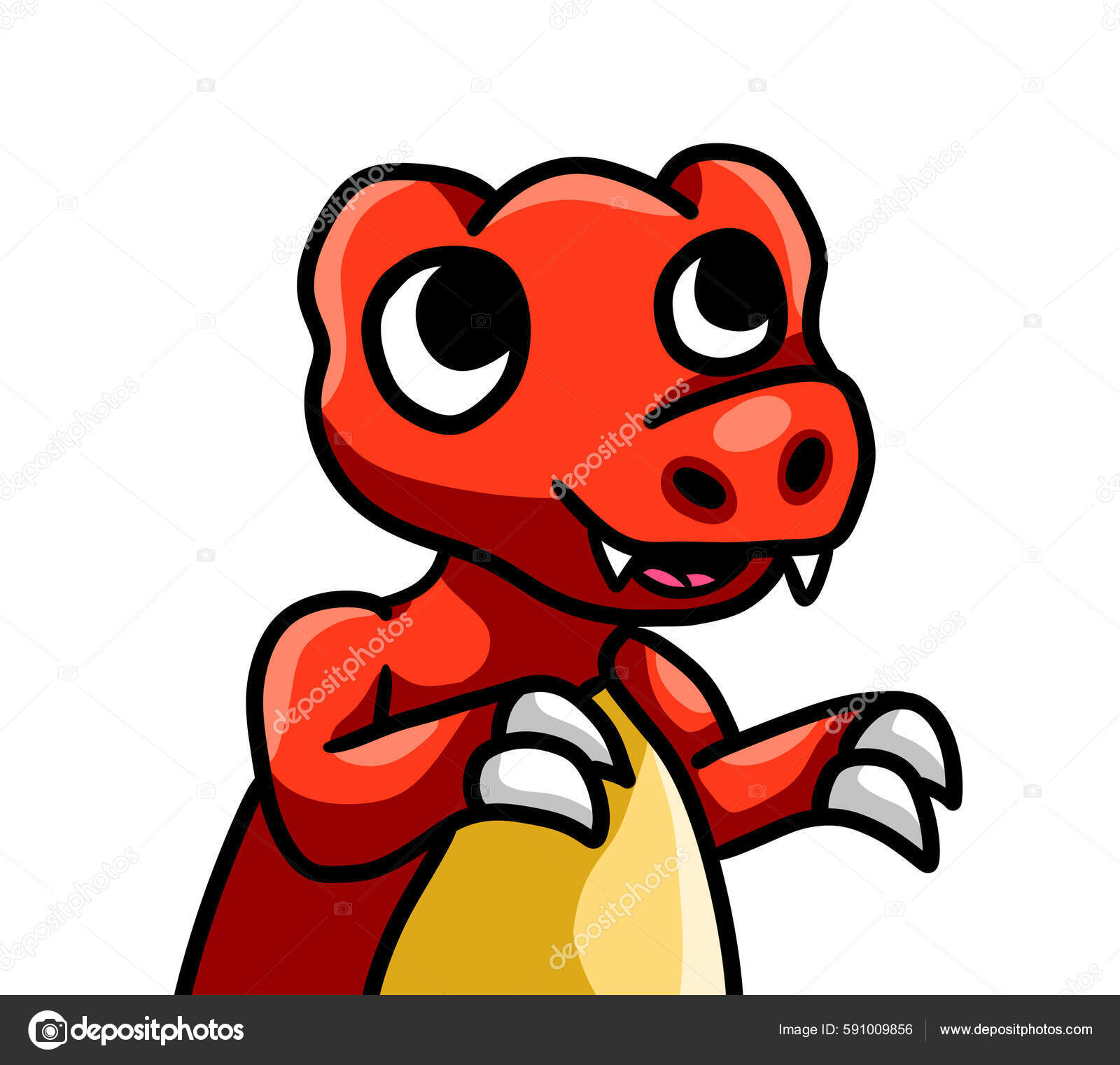 Digital Illustration Adorable Red Rex Stock Illustration by ©UmyArt ...