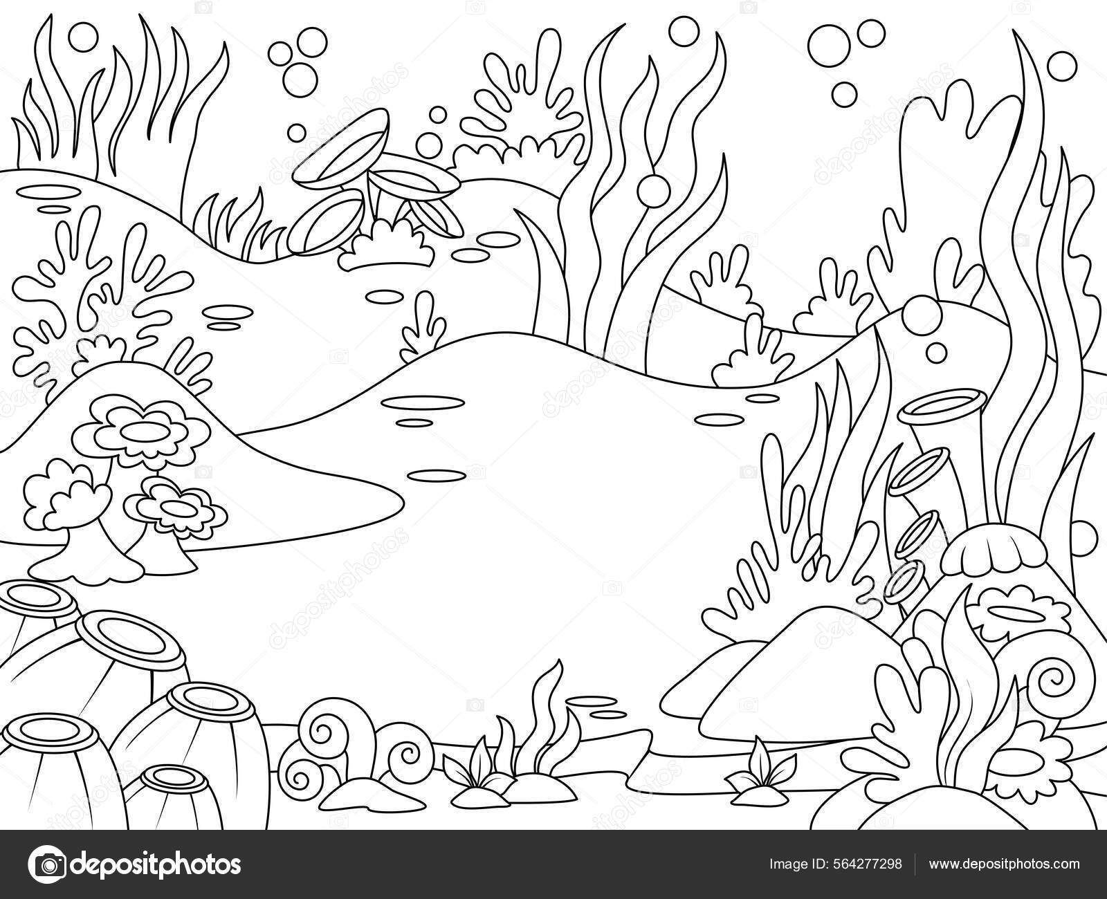 Ocean Plants Coloring Pages Free Printable Ocean Coloring Pages For