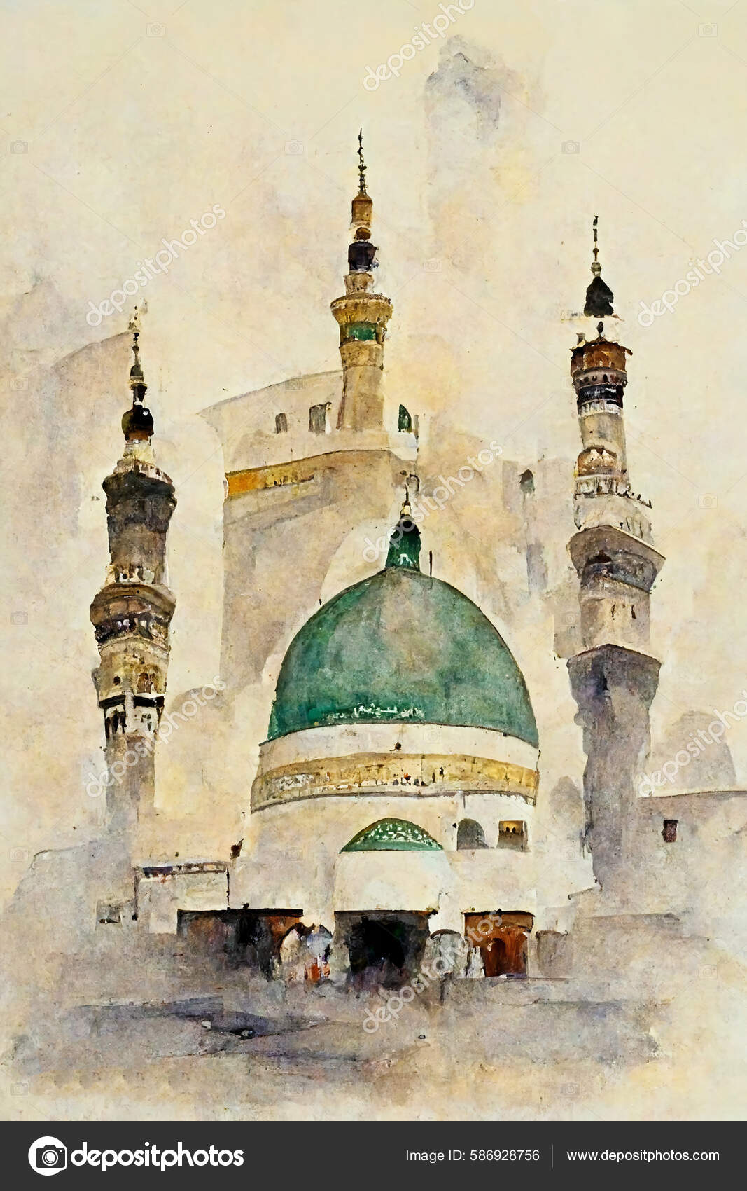 Masjid Nabawi Dome Drawing
