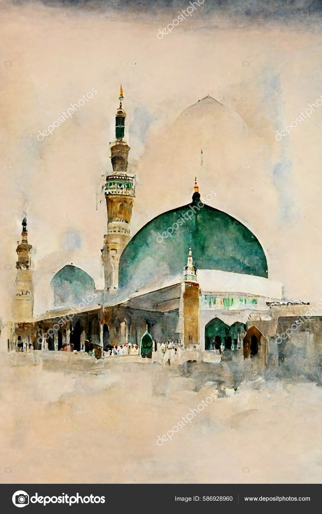 Masjid Nabawi Dome Drawing