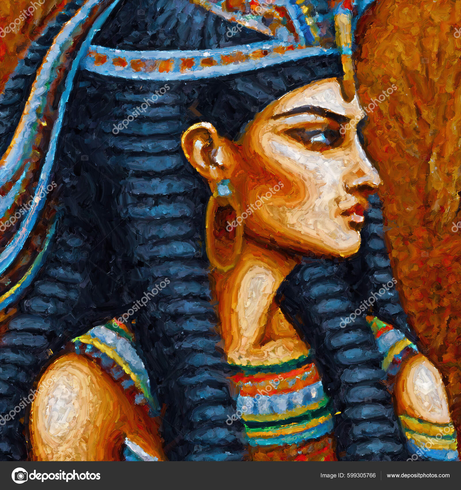Abstract Painting Style Cubism Egyptian Queen Stock Photo by ©amrmorsi ...