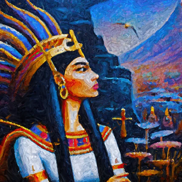 Abstract Painting Style Cubism Egyptian Queen Stock Photo by ©amrmorsi ...