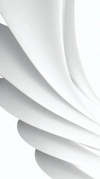 abstract background of white curved lines. 3d render illustration ...